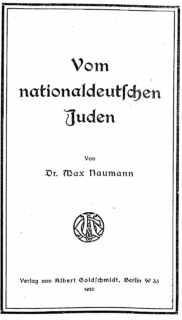 Max Naumann — Ein nationaldeutscher Jude - Geschichte-Lernen.net